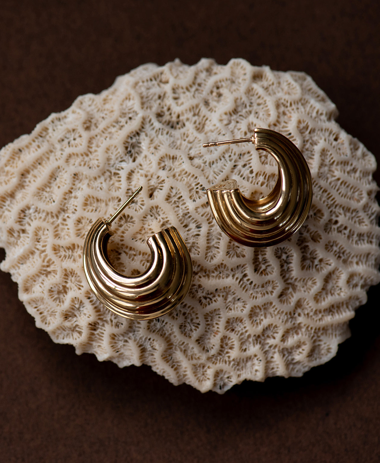 Solina Hoops - 22k Gold Vermeil | Zoë & Morgan UK